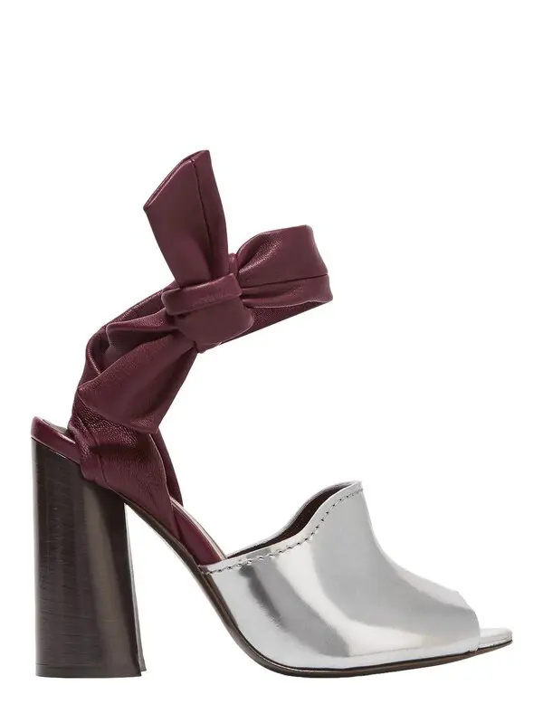 3.1 Phillip Lim Kyoto Metallic Leather Sandals - Silver
