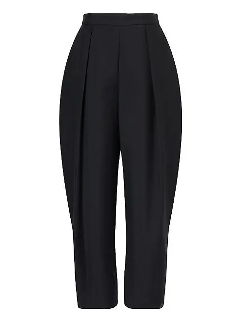 ROHE FRAMES Puck Tailored Wool-blend Trousers - Black