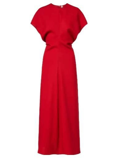 TOTEME Slouch Wool Maxi Dress - Red