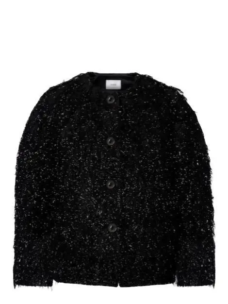 Erdem Lurex Fil Coupé Button Detailed Casual Jacket - Black