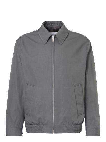 LARDINI Oversized Cotton And Silk Blouson Jacket - Gray