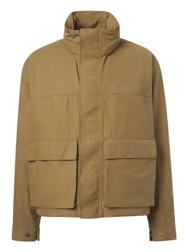 LEMAIRE Zipper Casual Jacket With Drawstring Hood - Brown