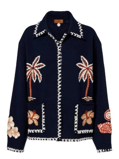 Alanui Embroidered Virgin Wool Jacket - Black