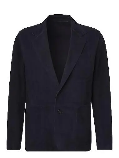 Ralph Lauren Solid Suede Blazer - Black