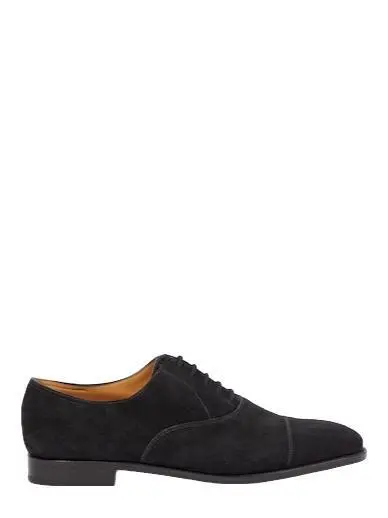 John Lobb Suede Derby Shoes - Black