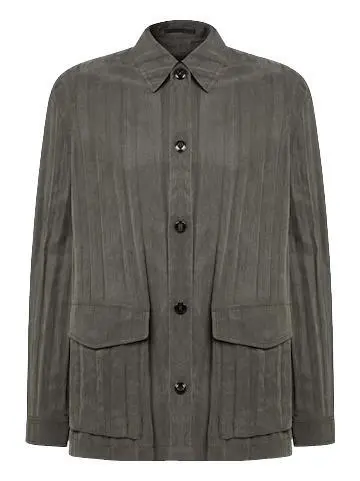 Giorgio Armani Canvas Overshirt - Black