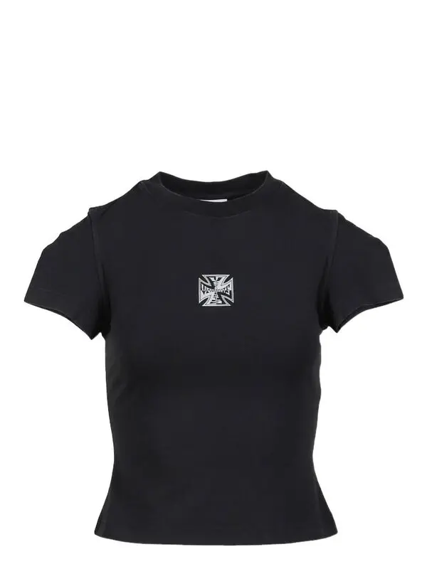 Vetements Biker Cross Logo T-shirt - Black