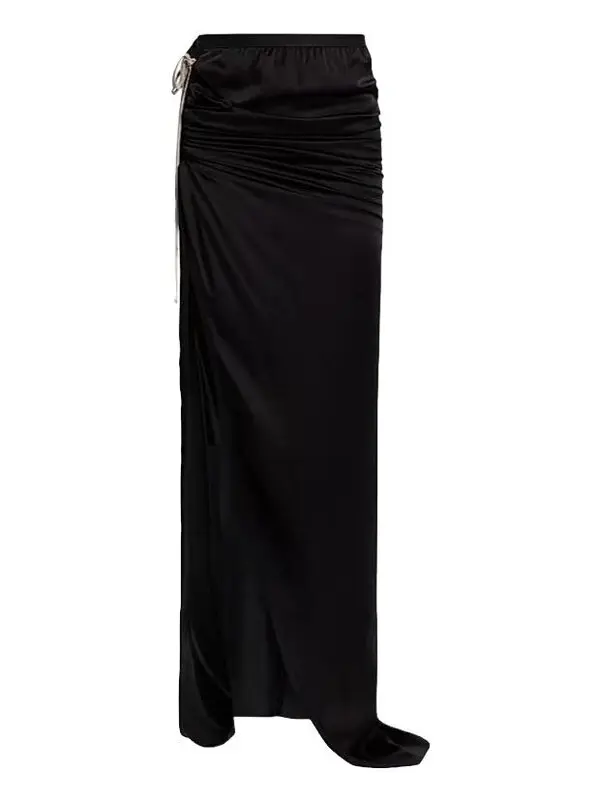 Rick Owens Drawstring Maxi Skirt - Black