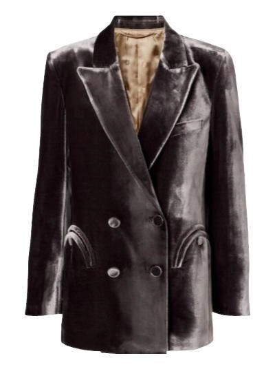 BLAZÉ MILANO Double-breasted Velvet Blazer - No
