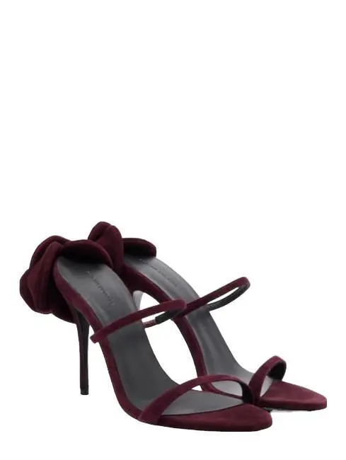 Magda Butrym Floral-appliqué Suede Mules - Black