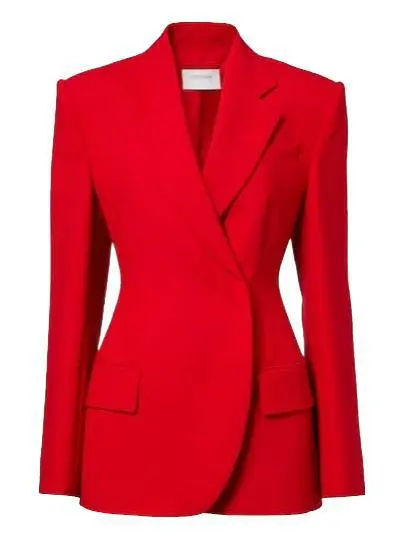 Sportmax Double-breasted Peplum Blazer - Red