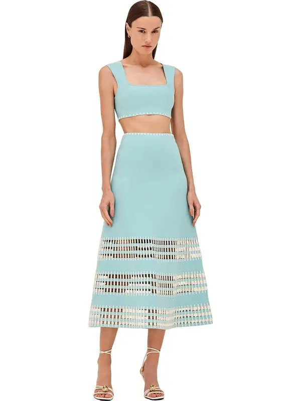 Alexis Simone Midi Skirt - Blue