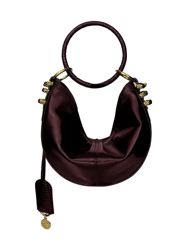 INDIGOLUSH Mini Hobo Bag With Oracle Hiss Hardware - Red