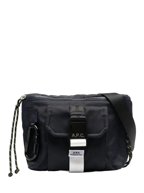 A.p.c. Belt Bag With Buckle Fastening And Logo Patch - Blu