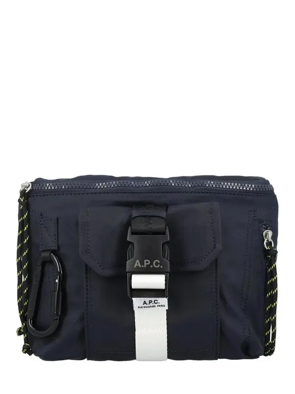 A.p.c. Belt Bag With Buckle Fastening And Logo Patch - Blu