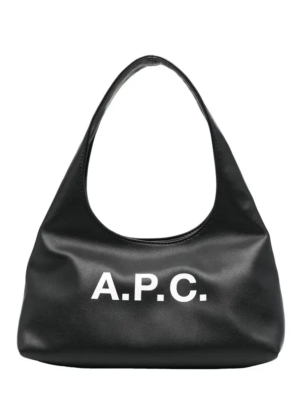 A.p.c. Mini Bag With Magnetic Closure And Logo Detail - Nero