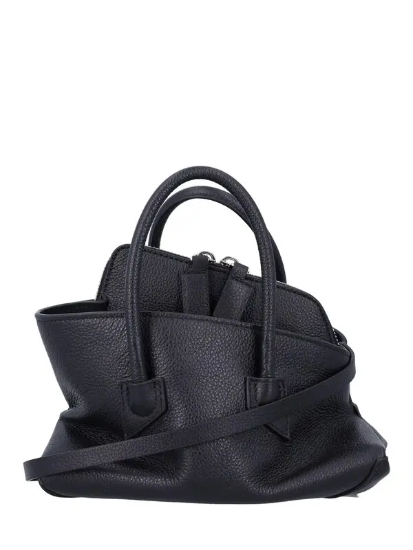 Attico The Paint Mini Top-handle Handbag - Nero