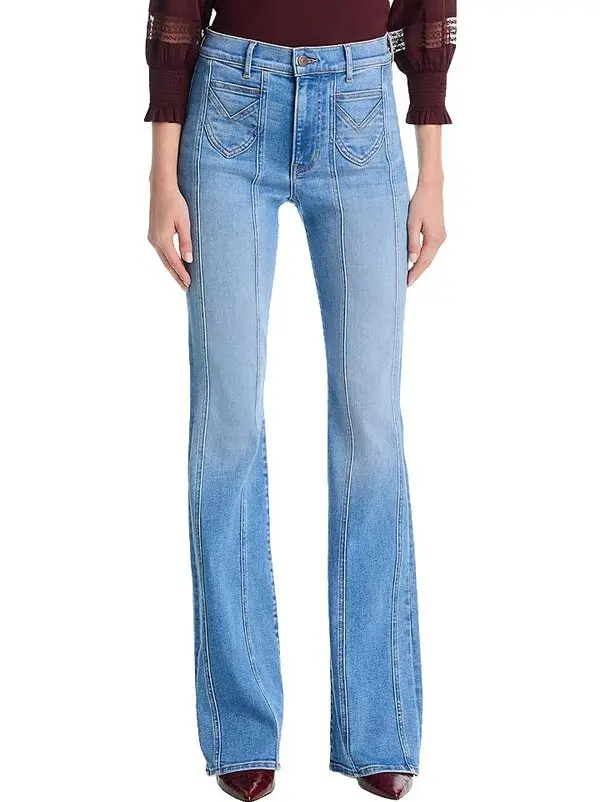 Veronica Beard Beverly High Rise Skinny Flare Leg Jeans - Sneak Peek