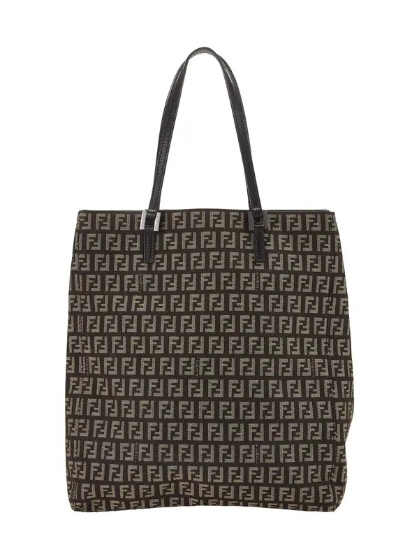 Fendi Zucchino Vertical Tote - Brown