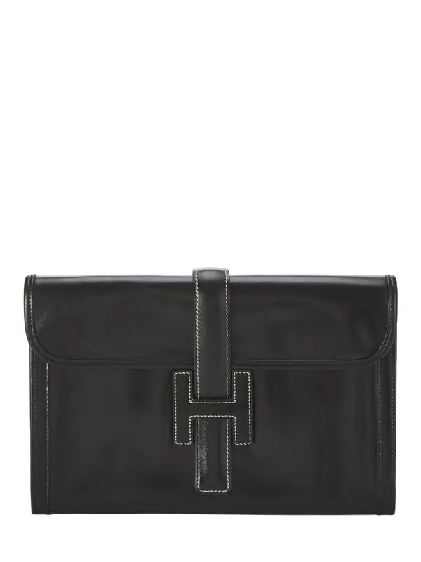 Hermès Box Calf Jige - Black