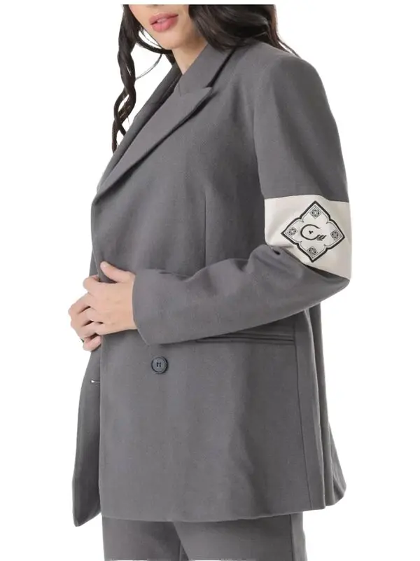 HOUSE OF CENMAR Double Breasted Blazer - Grey