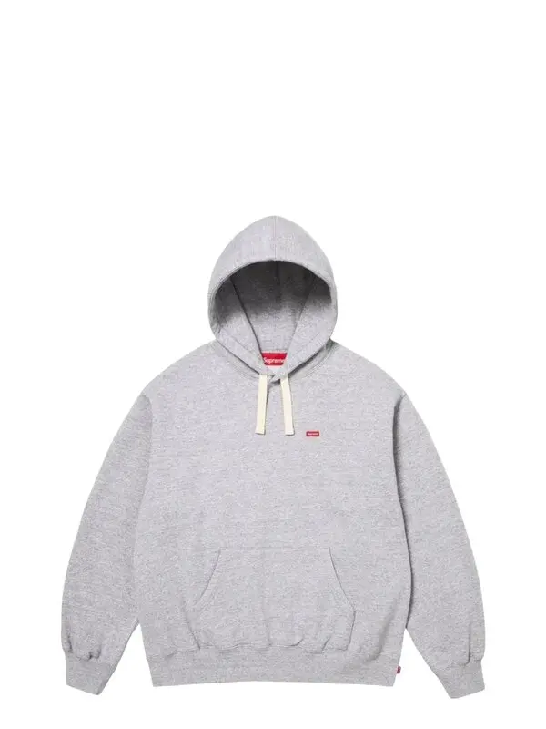 Supreme Small Box Drawcord Hooded Sweatshirt - Heather Grey