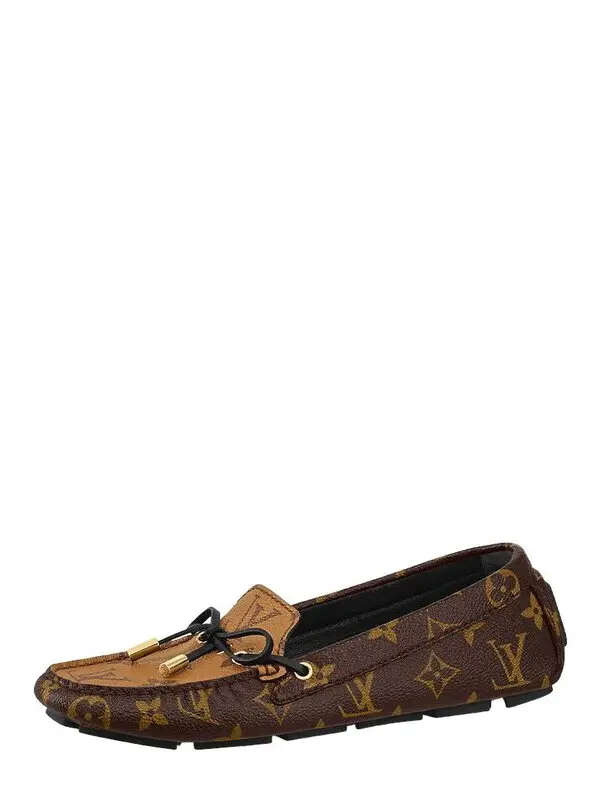 LOUIS VUITTON Gloria Flat Loafers - Brown/black