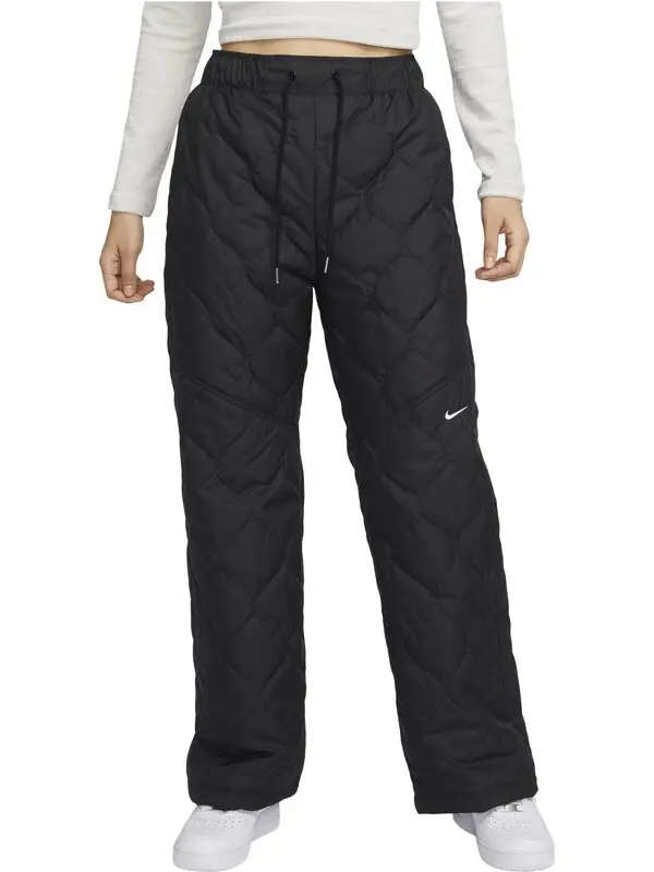 Nike Essential High-waisted Quilted Waterproof Pants - Black/white