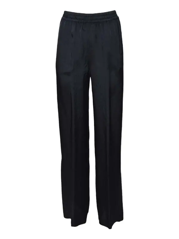 Aspesi Elasticated Waistband Satin Trousers - Black