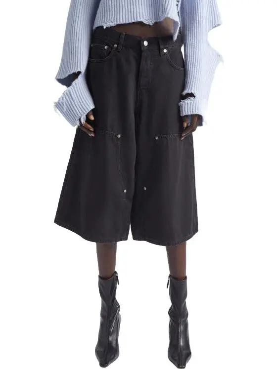 HAIKURE Legacy Denim Bermuda Shorts - Black