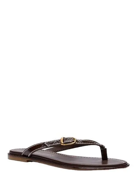 STUART WEITZMAN Park Thong Sandal - Walnut