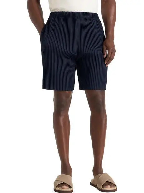 Manière De Voir Drew Pleated Shorts - Navy
