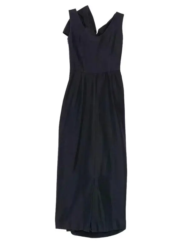 Dior V-neck Sleeveless Bow Detail Maxi Dress - Blue