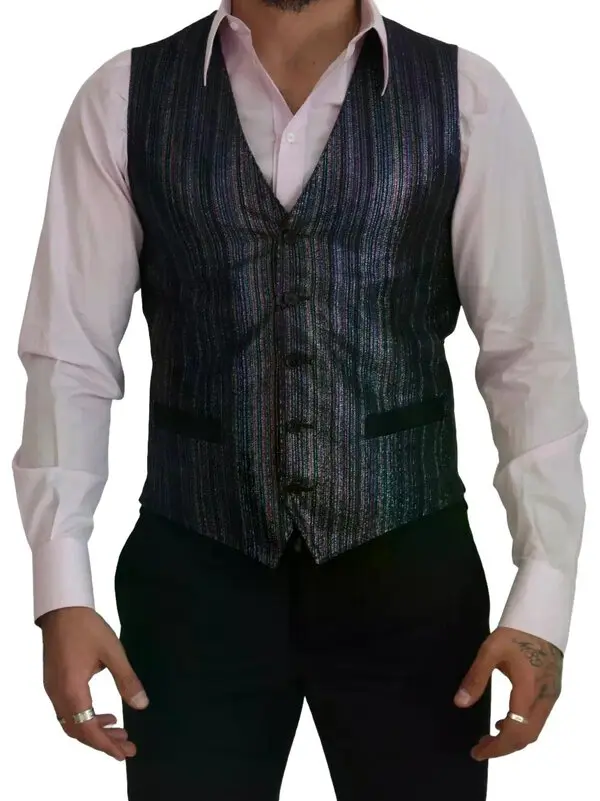 Dolce & Gabbana Striped Waistcoat - Black