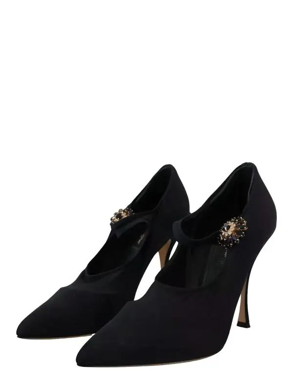 Dolce & Gabbana Crystal-embellished Pointed Toe Stiletto Pumps - Black