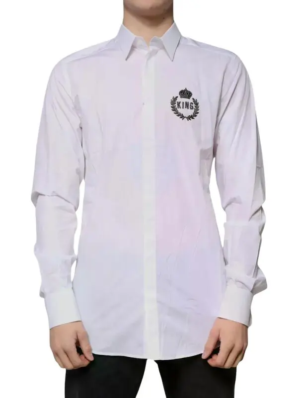 Dolce & Gabbana Embroidered-logo Shirt - White