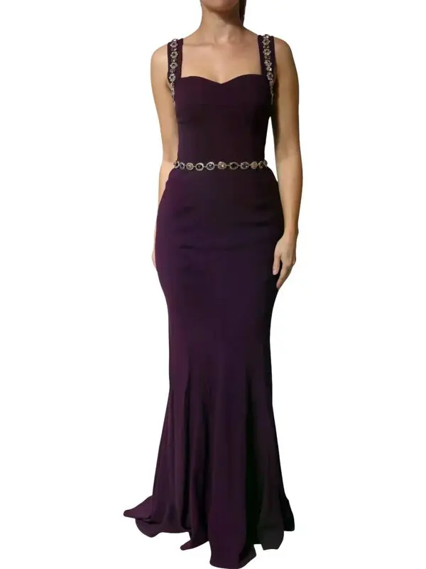 Dolce & Gabbana Embellished Mermaid Gown - Purple