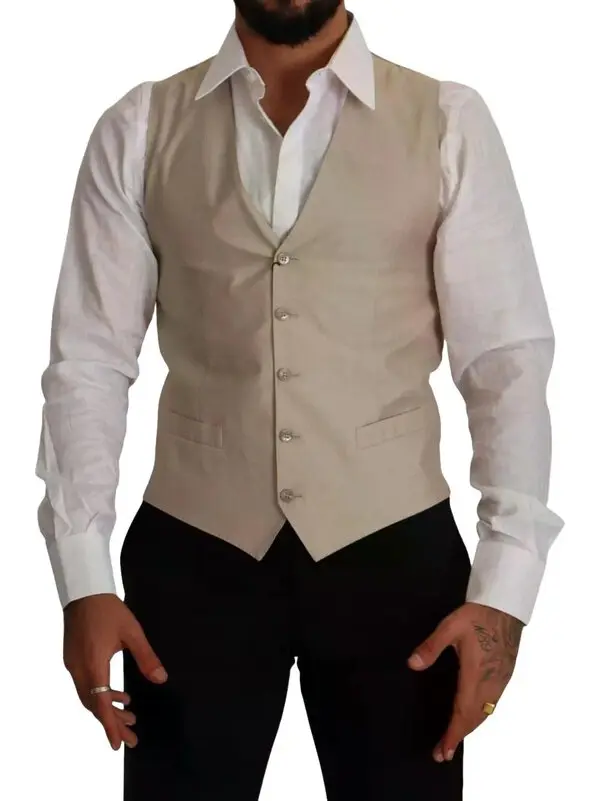 Dolce & Gabbana V-neck Waistcoat - Neutrals