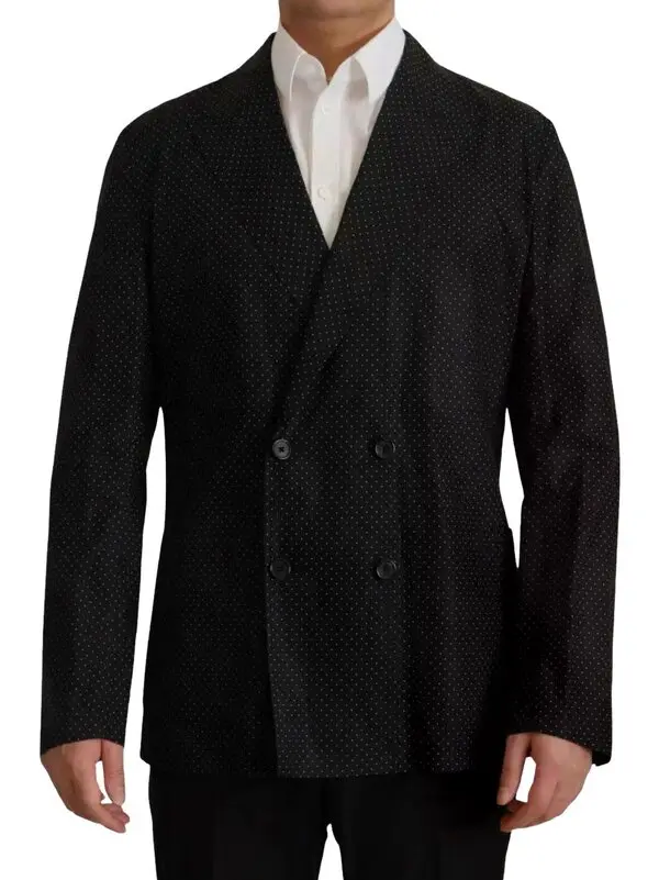 Dolce & Gabbana Polka-dot Double-breasted Blazer - Black