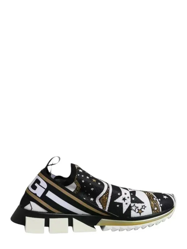 Dolce & Gabbana Sorrento Star-pattern Slip-on Sneakers - Black