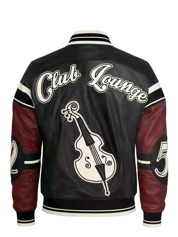 Dolce & Gabbana Colour-block Leather Bomber Jacket - Black