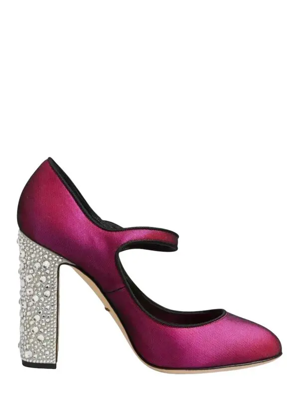 Dolce & Gabbana Mary Jane Embellished Pumps - Pink