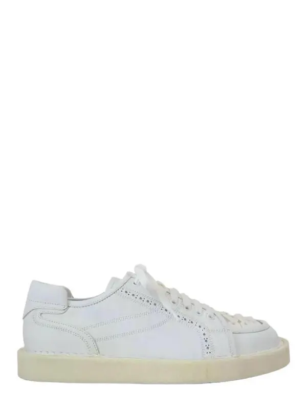 Dolce & Gabbana Perforated Leather Sneakers - White