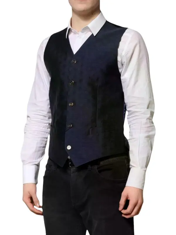 Dolce & Gabbana Logo-embossed Waistcoat - Blue