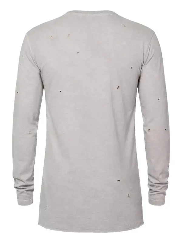 Dolce & Gabbana Distressed-finish Long-sleeve T-shirt - Grey