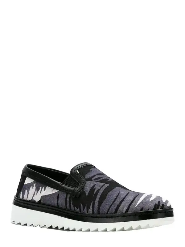 Dolce & Gabbana Printed Slip-on Sneakers - Black