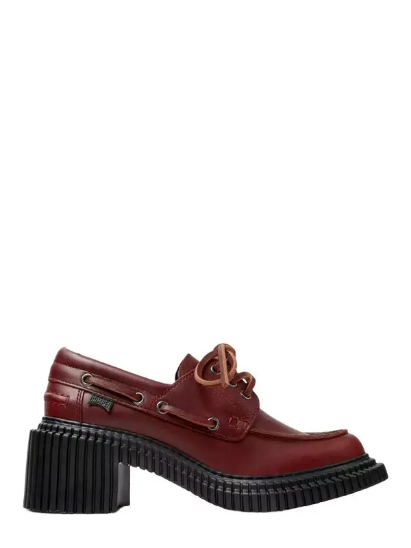 Camper Pix Leather Loafers - Red