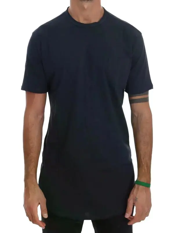 DANIELE ALESSANDRINI Chest-pocket Crew-neck T-shirt - Blue