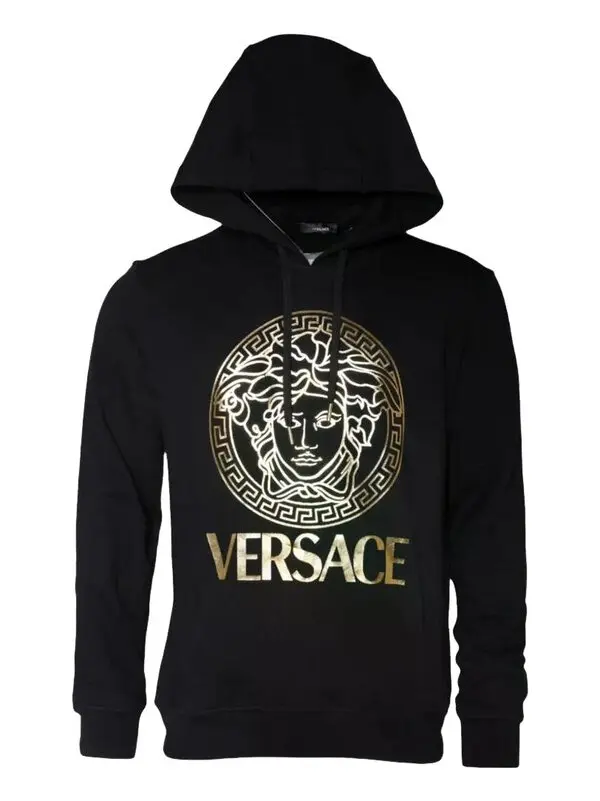 Versace Medusa Print Hoodie - Black