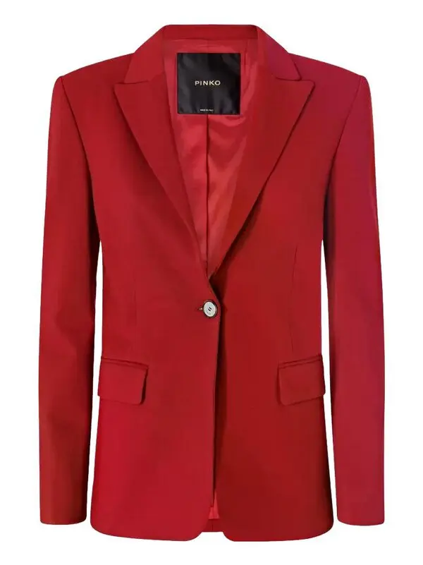 Pinko Single-breasted Peak Lapel Blazer - Red